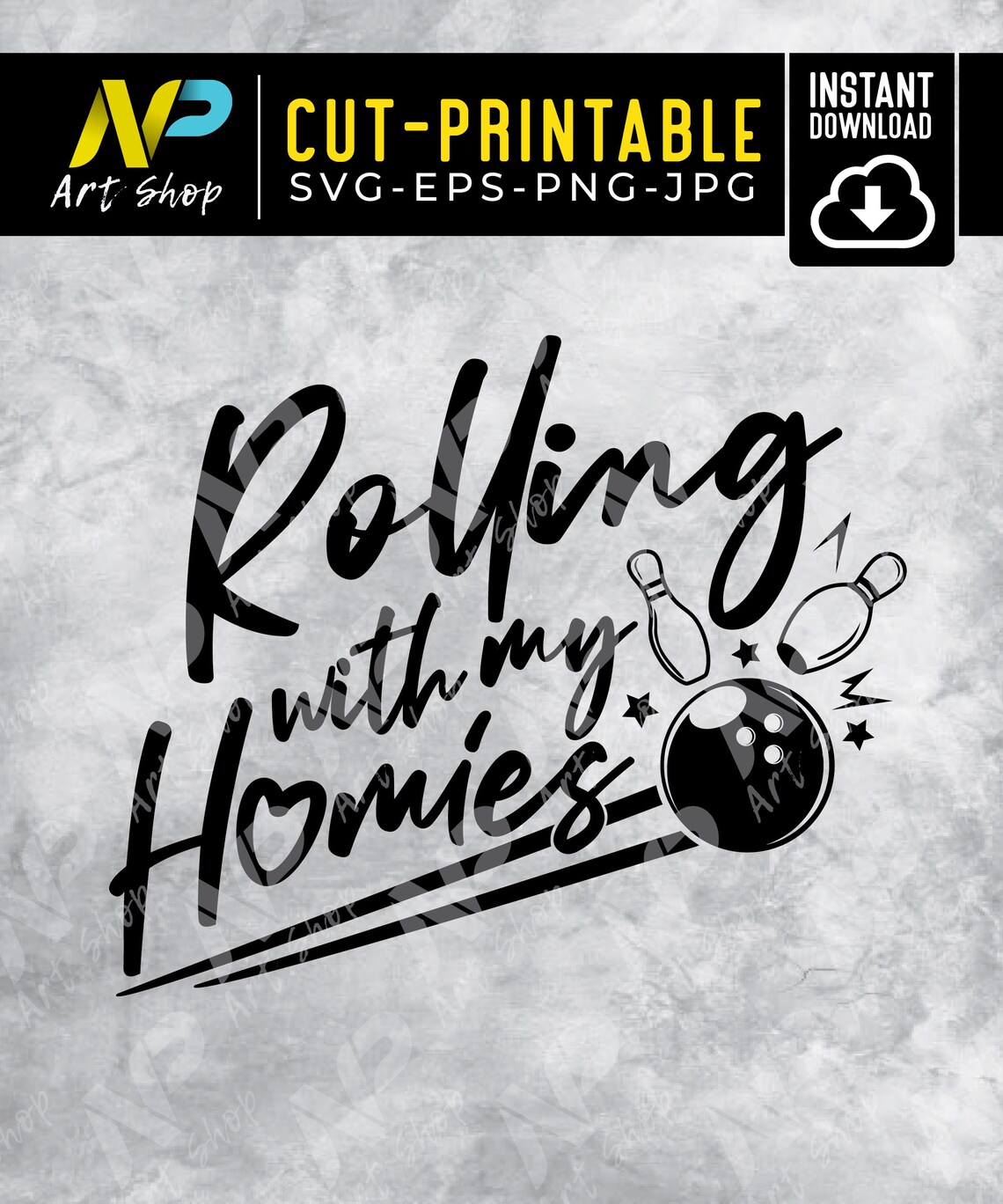 Bowling Svg Pins Svg Rolling With My Homies - Etsy