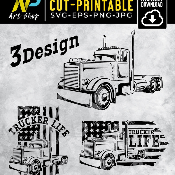 18 Wheeler Svg - Etsy