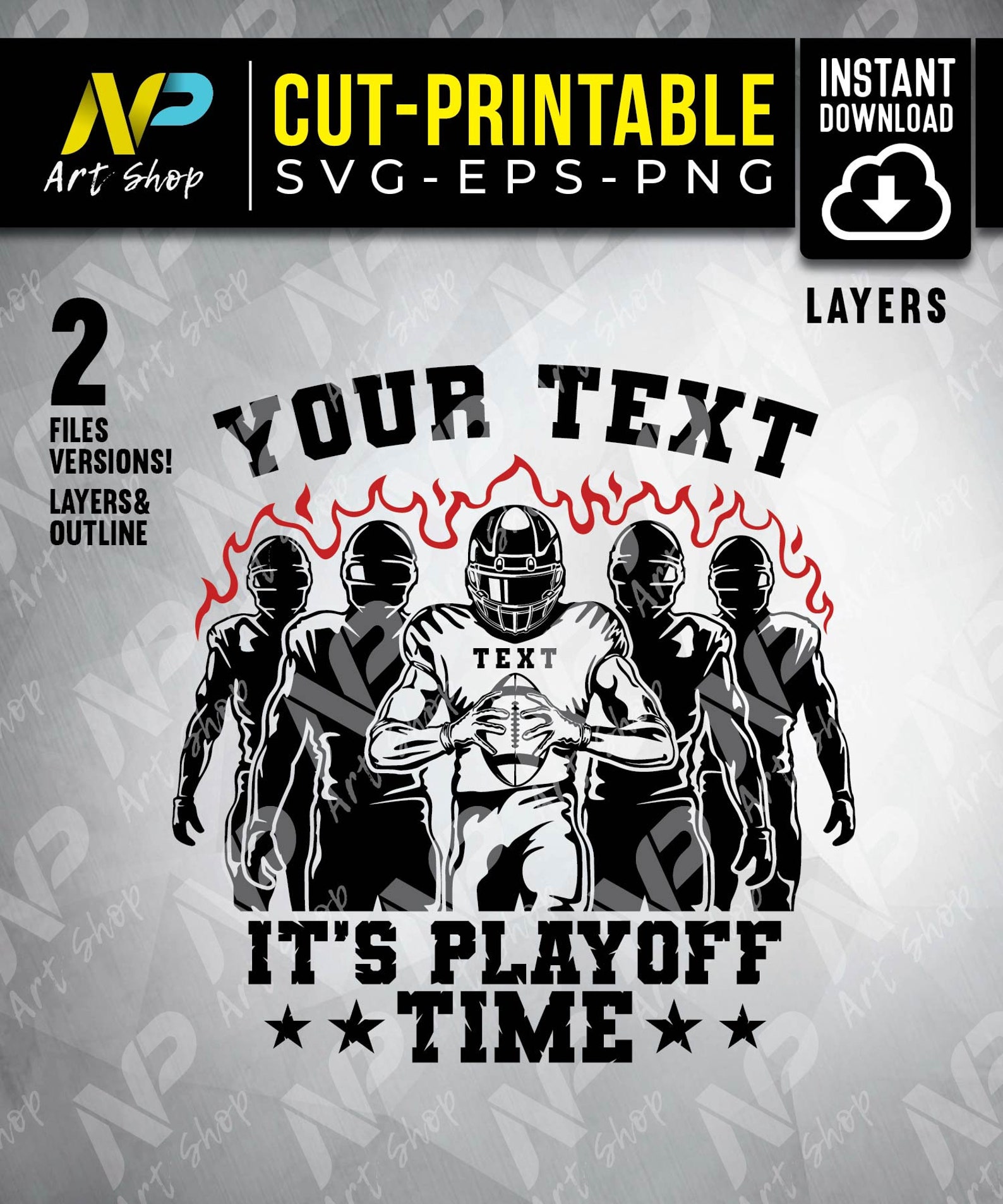 Its Playoff Time SVG Football Svg American Football Player - Etsy New ...