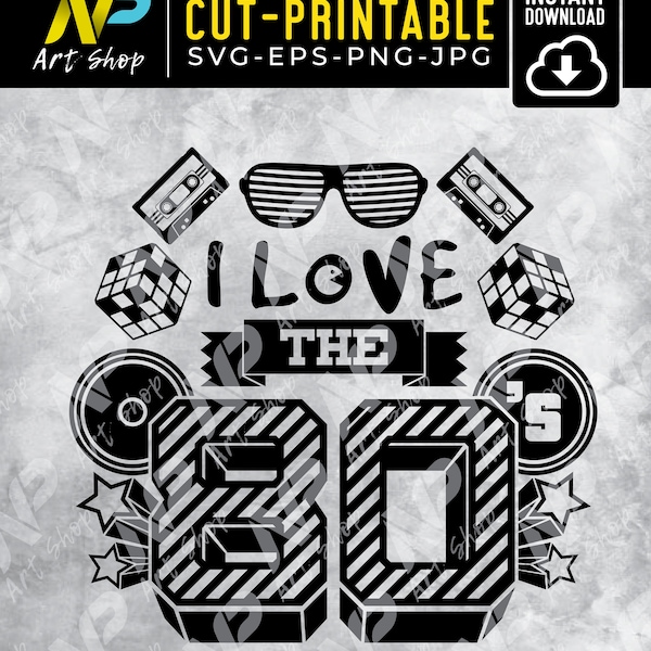 80s Svg File - Etsy