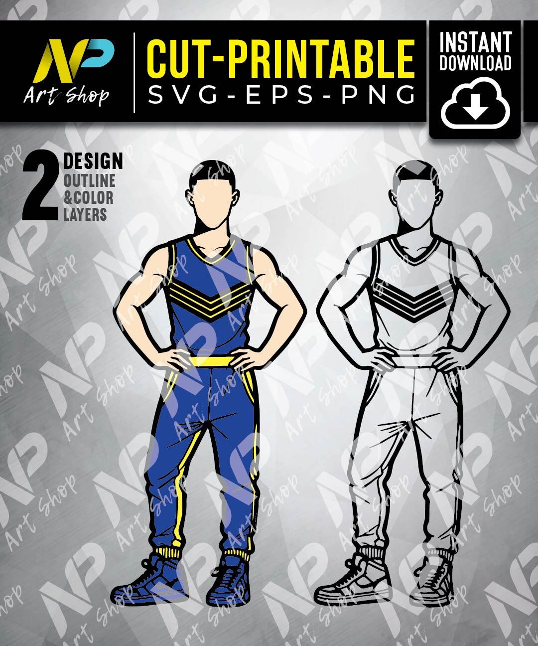 Cheerleading Boy SVG, Skinhead Hairstyle High School Cheerleader Svg ...