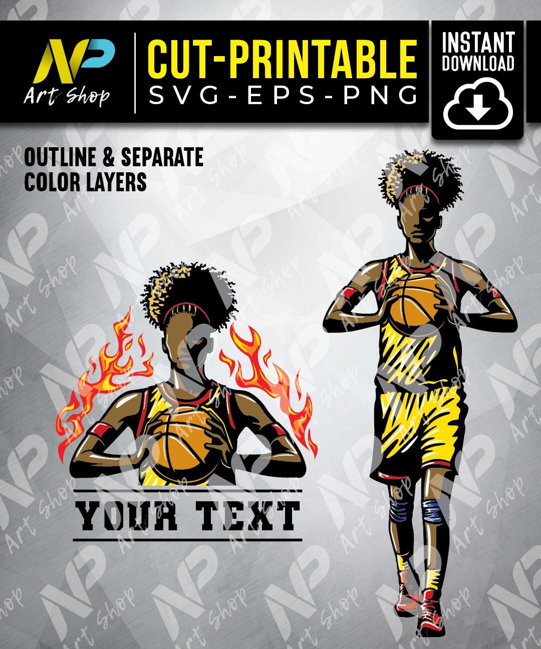 Basketball Girl Svg, Basketball SVG, Afro Puff Ponytail, Basketball ...