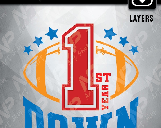 First Year Down Svg, Png, Eps, Pdf Files, 1st Year Down Football Svg ...