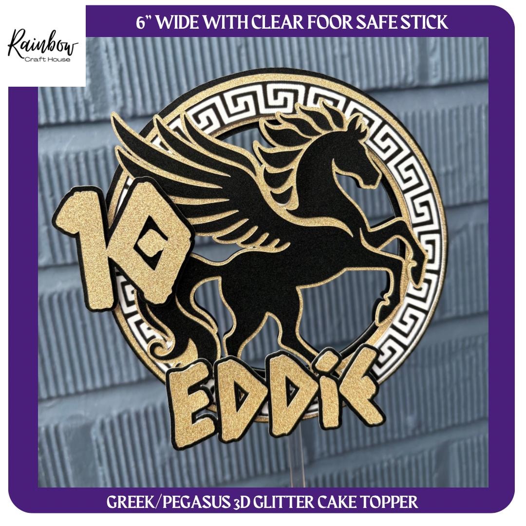Greek/pegasus Theme 3D Cake Topper / Cake Decoration for Children's ...