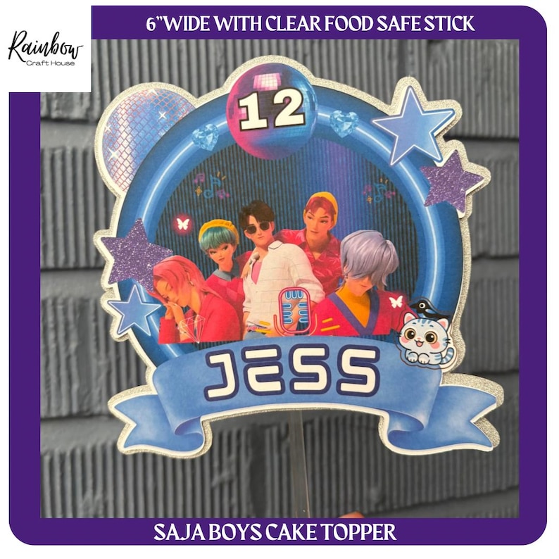 Demon Hunter Saja Boys Single Layer Printed Cake Topper / Cake ...