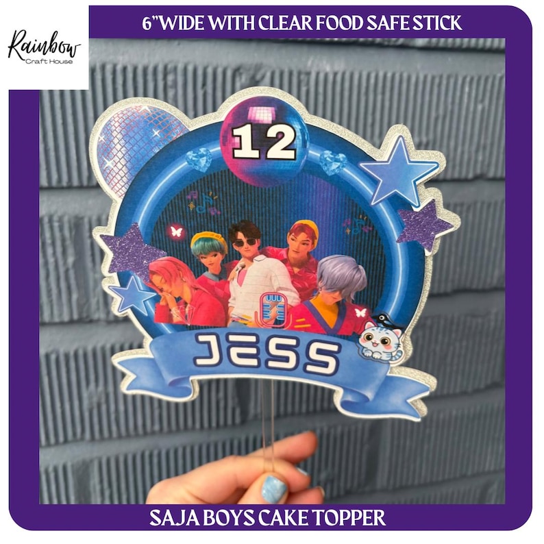 Demon Hunter Saja Boys Single Layer Printed Cake Topper / Cake ...