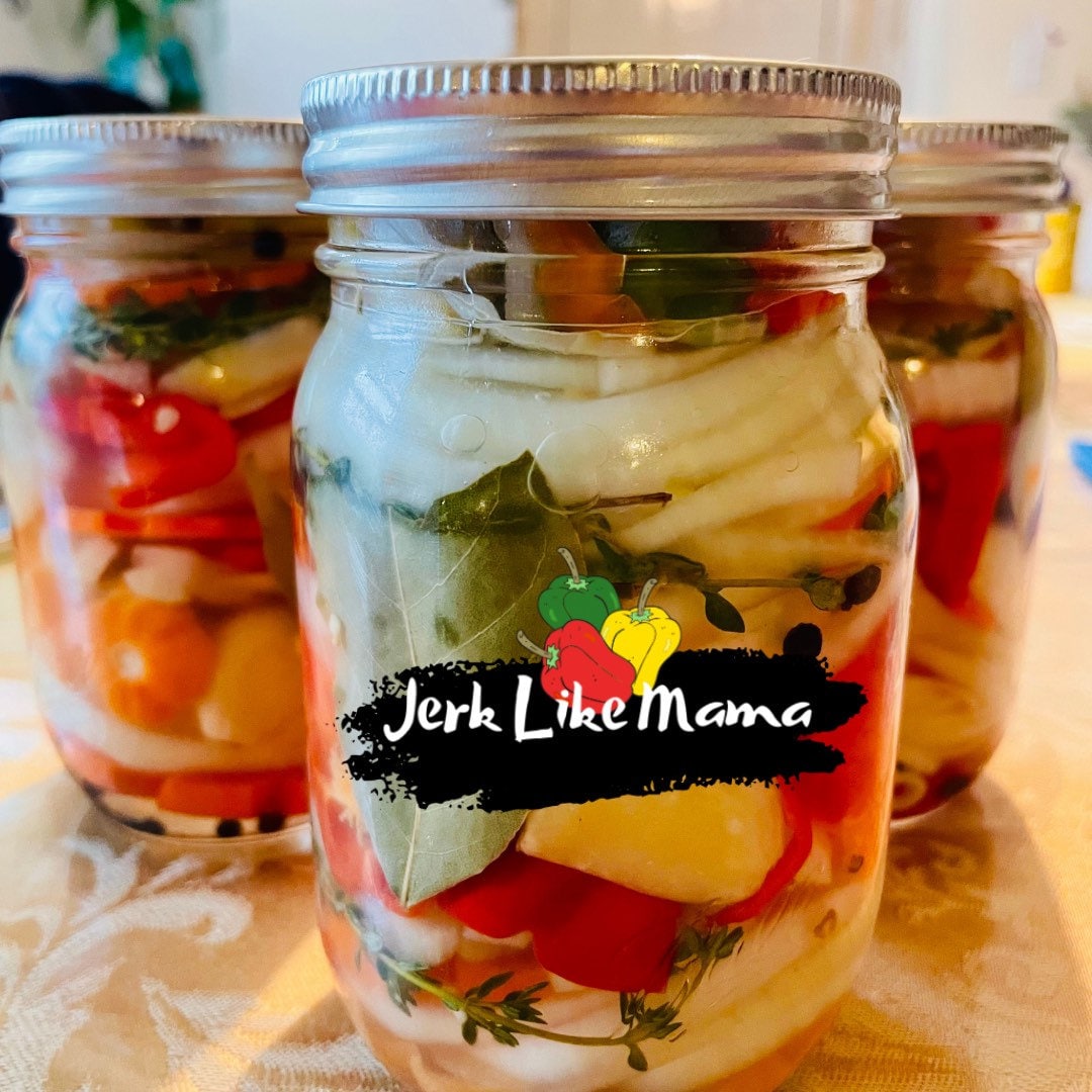 Jamaican Escovitch Pickle Pepper Sauce, Pickled Pepper, Hot Pepper Pickle - Etsy