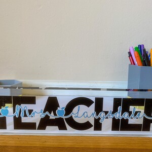 Acrylic Personalized Teacher Name Plate - Etsy