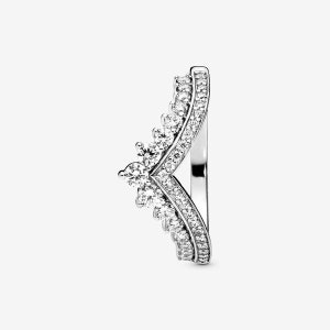 Princess Wishbone Ring Fashion Women Jewelry Ring With Crystal for ...