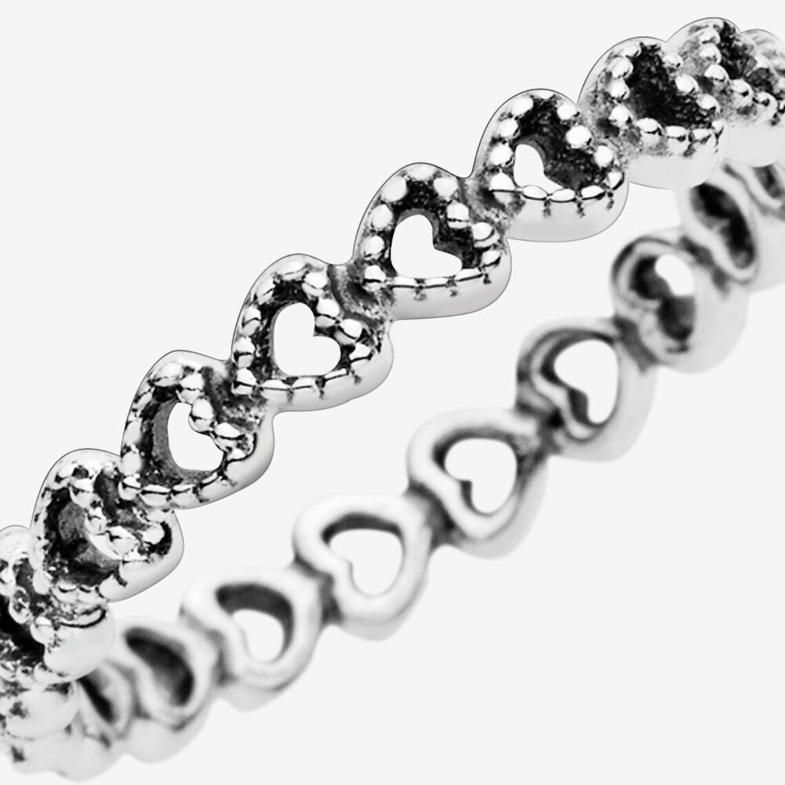 Pandora Band of Hearts Ring 925 Sterling Silver Fashion Women - Etsy