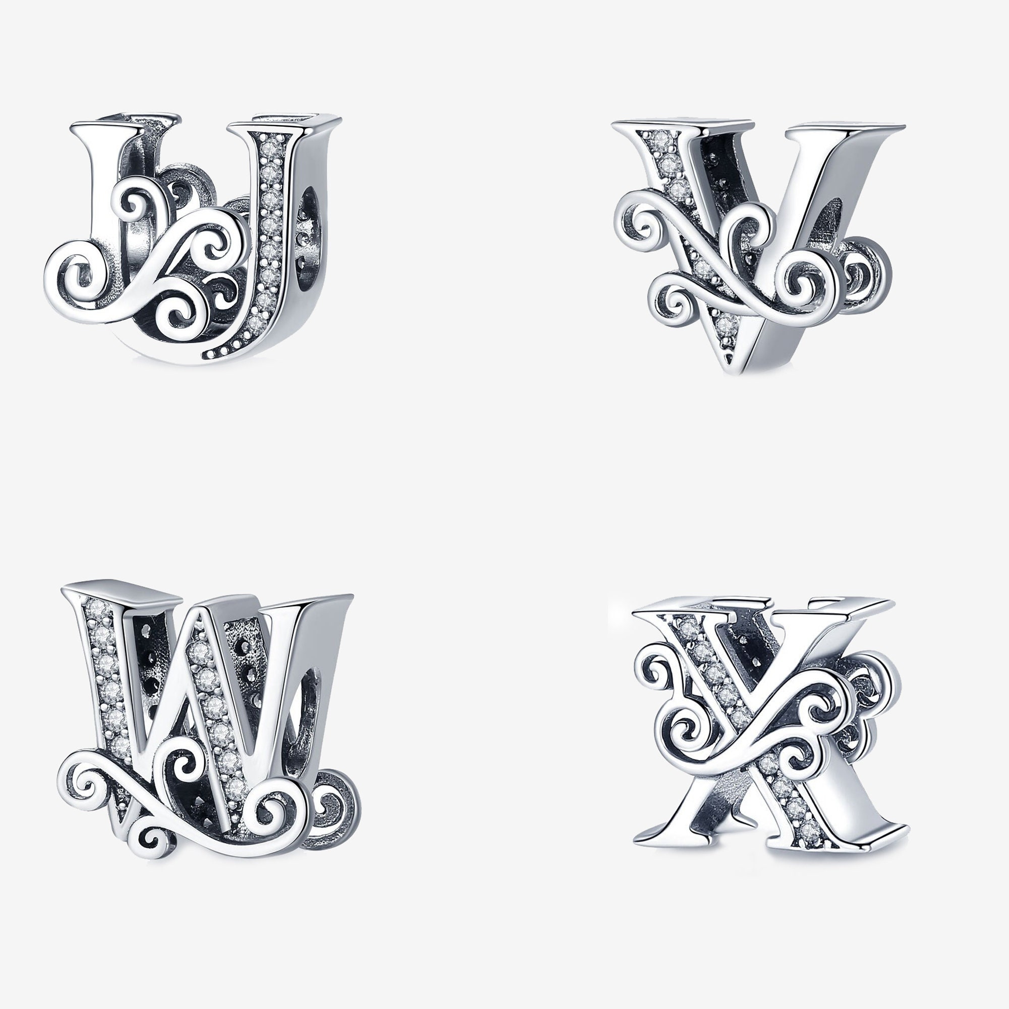 Alphabet Full Series Pandora Charms 925 Sterling Silver A-Z - Etsy ...