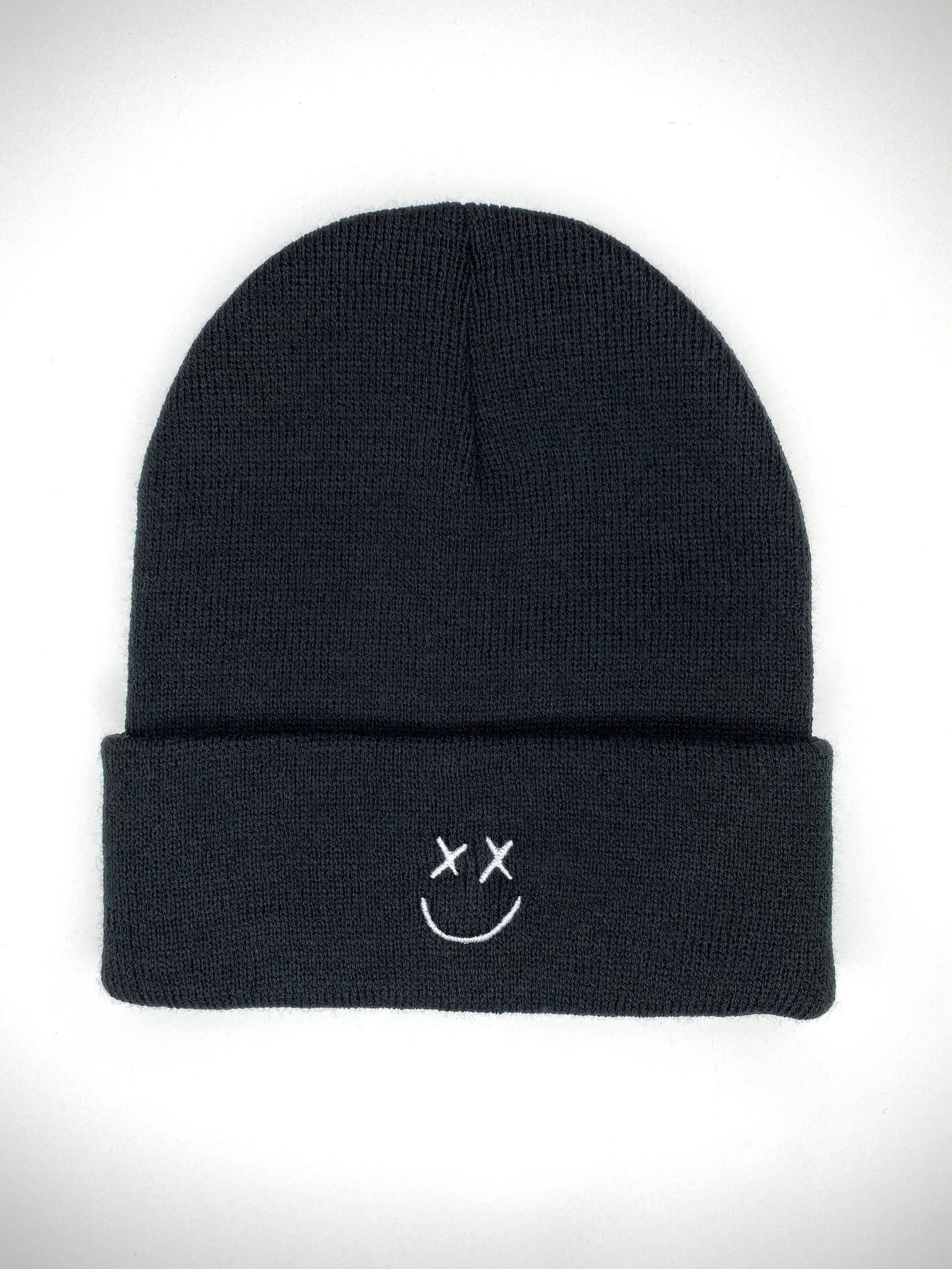 XX Smiley Embroidered Beanie Customize Embroidered Beanie - Etsy