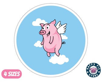 Flying Pig Sticker - Etsy