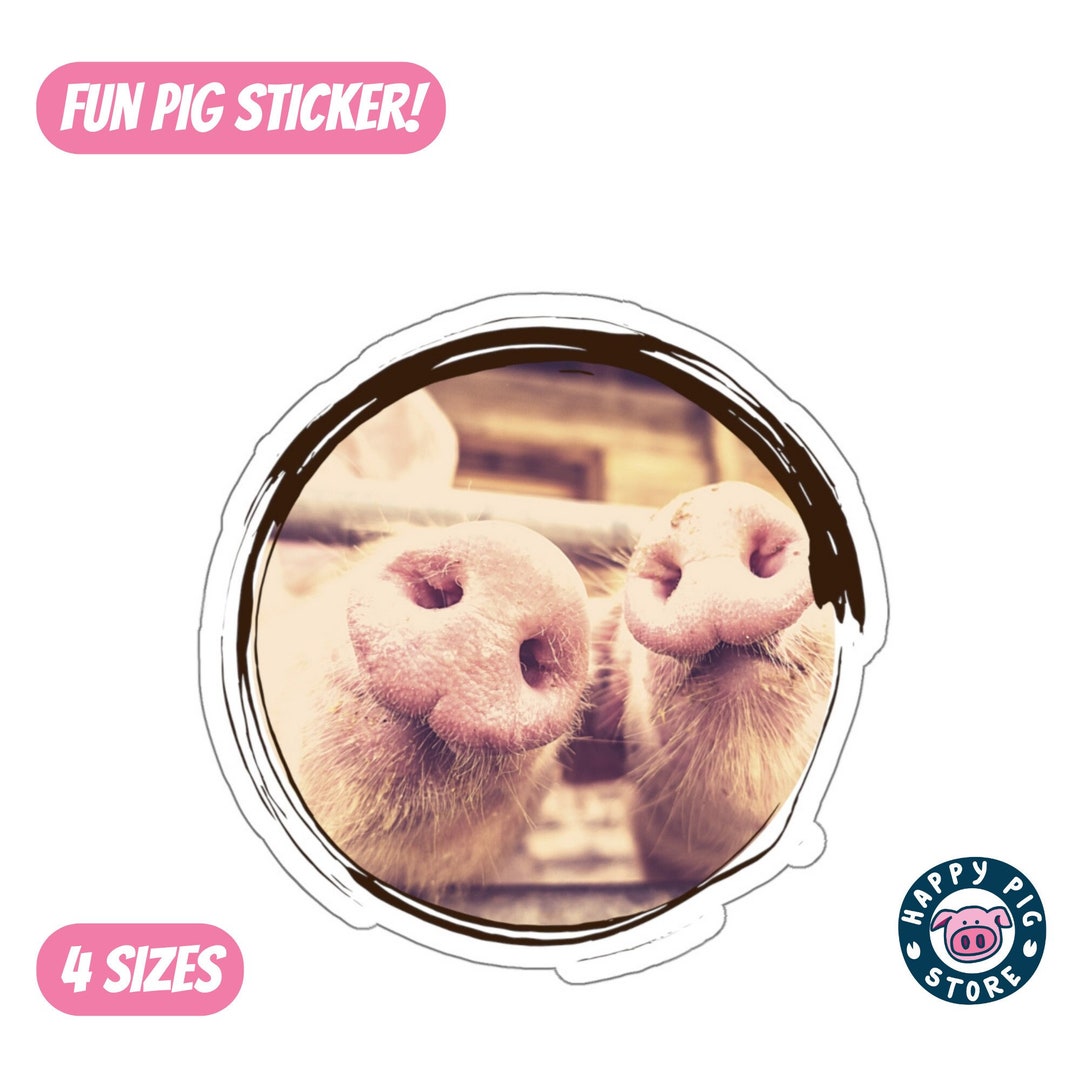 Cute Pig Nose Sticker - Etsy
