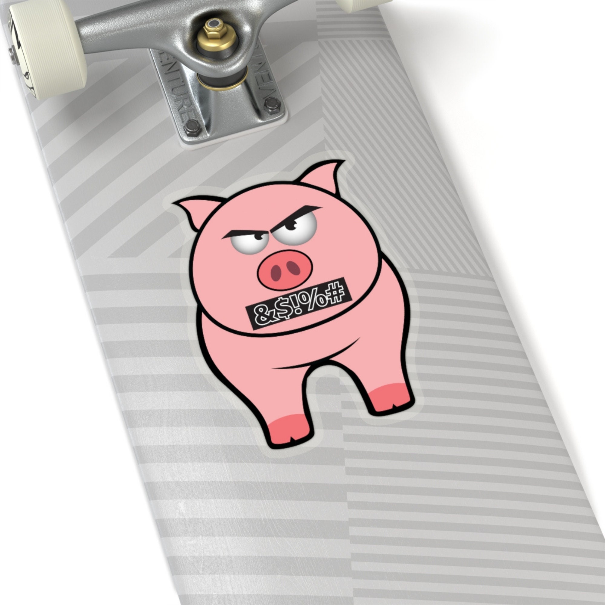 Angry Pig Sticker, Multiple Sizes Available, Upset Animal Decal - Etsy