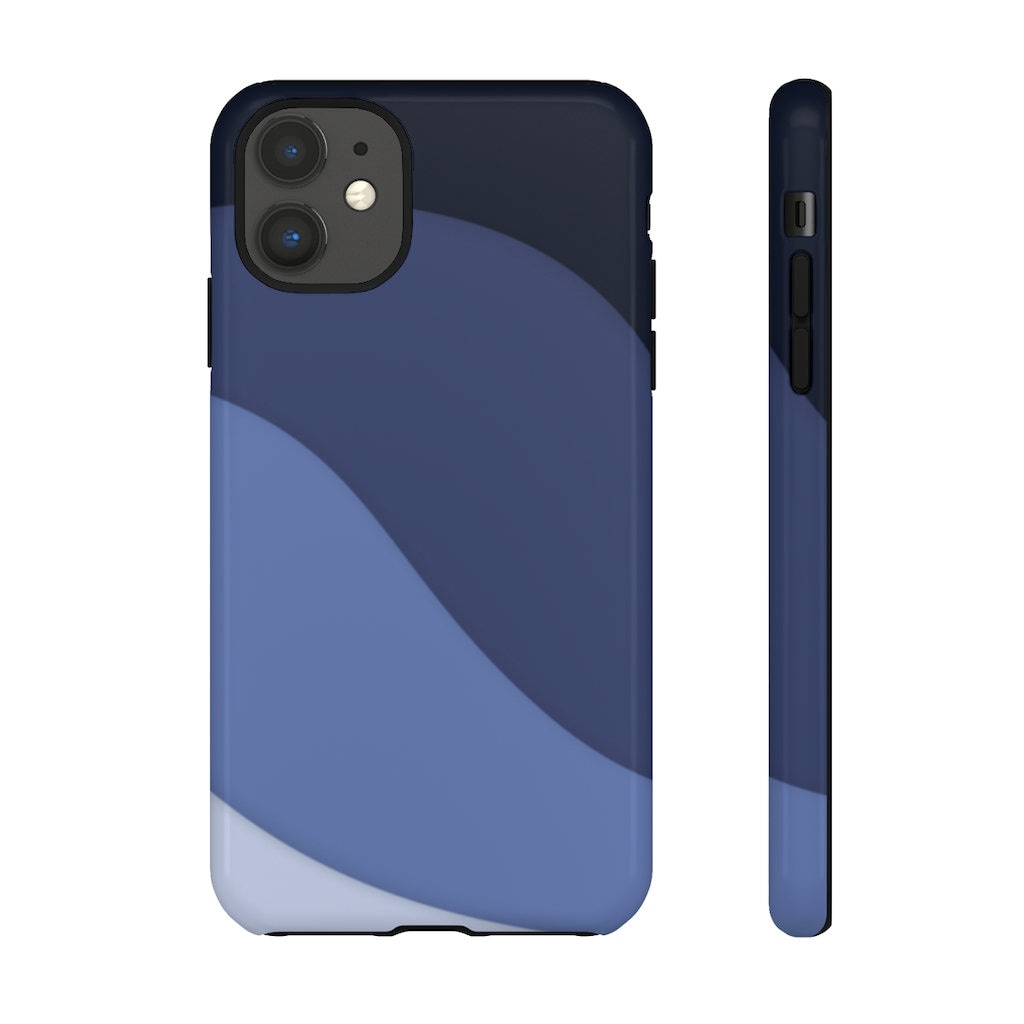 Blue iPhone 11 Case Wave Simple Minimalist Case for iPhone 11 iPhone 11 ...