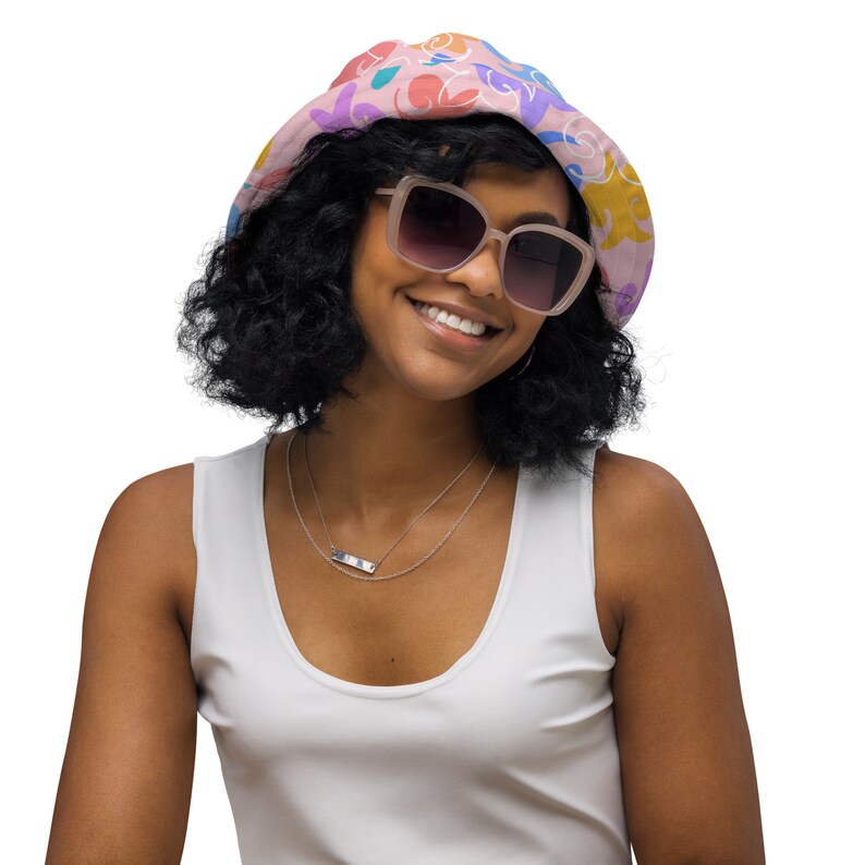 Modern Oyu Style Reversible Bucket Hat, Unisex, Kazakh, Ethnic - Etsy