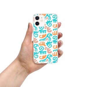 Kazakh Oyu Pattern Clear Case for Iphone®, Kazakhstan, Kazakh, Mobile ...