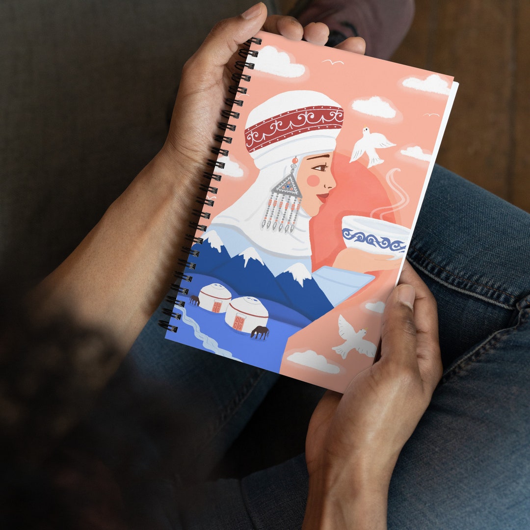Kazakh Woman, Kazakhstan, Otan Ana, Souvenir, Spiral Notebook - Etsy