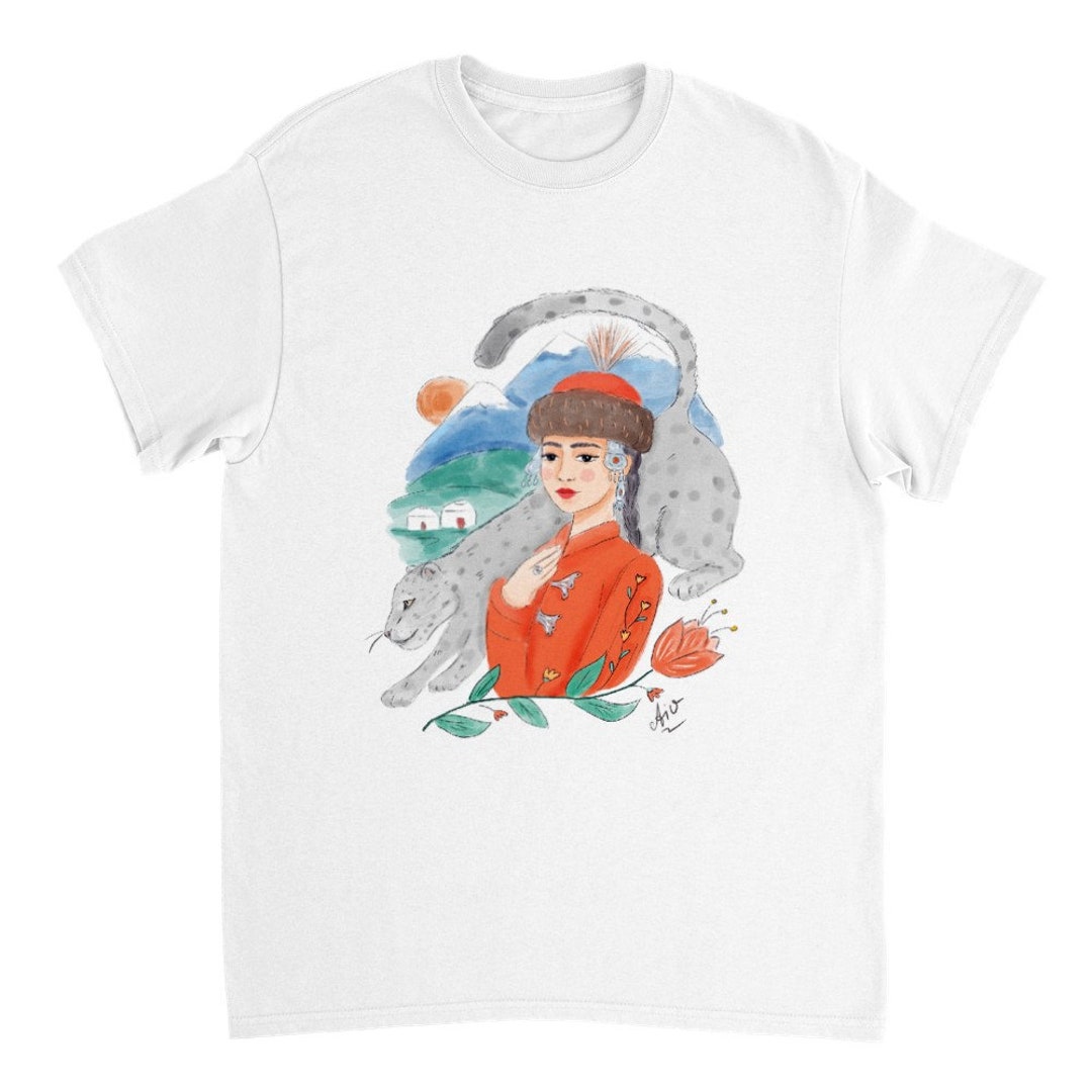 Kazakh Girl, Barys, Landscape, Yurt, Heavyweight Unisex Crewneck T ...