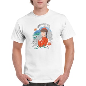 Kazakh Girl, Barys, Landscape, Yurt, Heavyweight Unisex Crewneck T ...