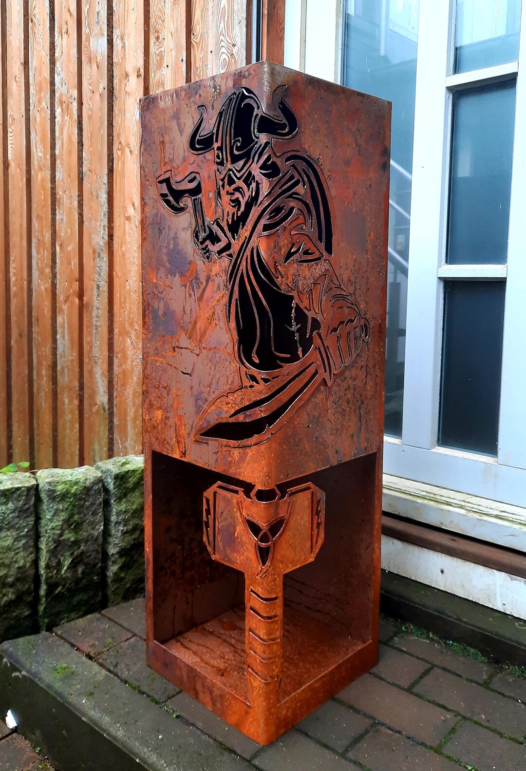 Column, Viking With (thor's) Hammer, Opening and Intermediate Floor - Etsy