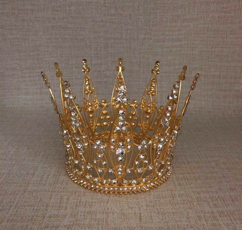 Crystal Rhinestone Crown Gold Crown/rose Gold Crown/silver - Etsy