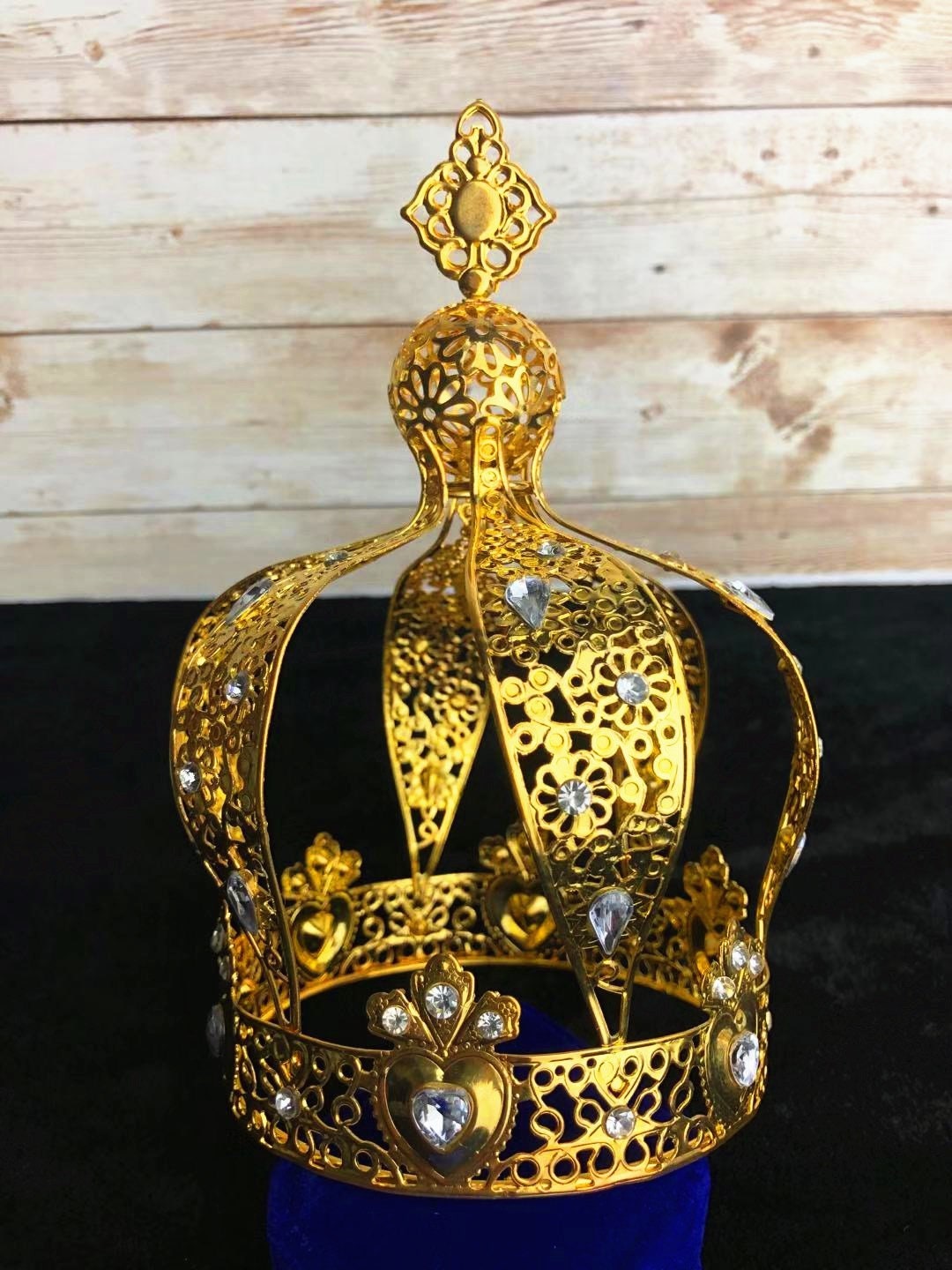 Gold/silver Unisex Crown With Clear Rhinestone - Etsy UK