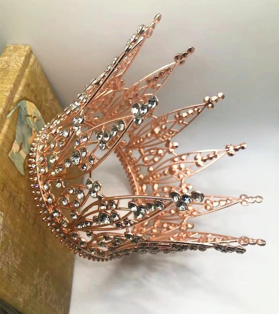 Crystal Rhinestone Crown Gold Crown/rose Gold Crown/silver - Etsy