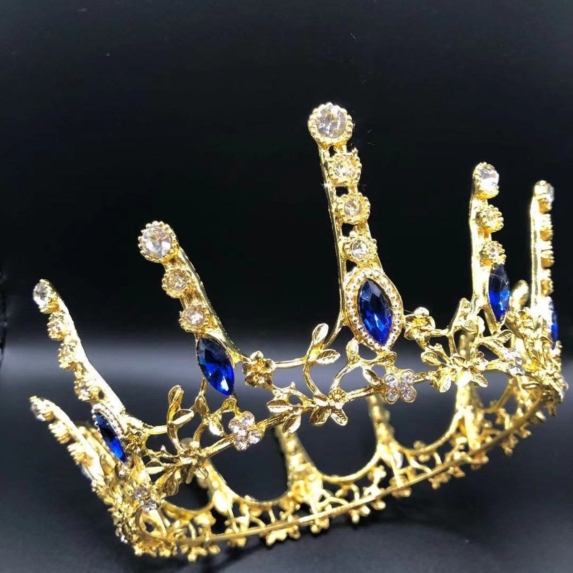 Royal Blue/clear Rhinestone Crown for Wedding Birthday - Etsy