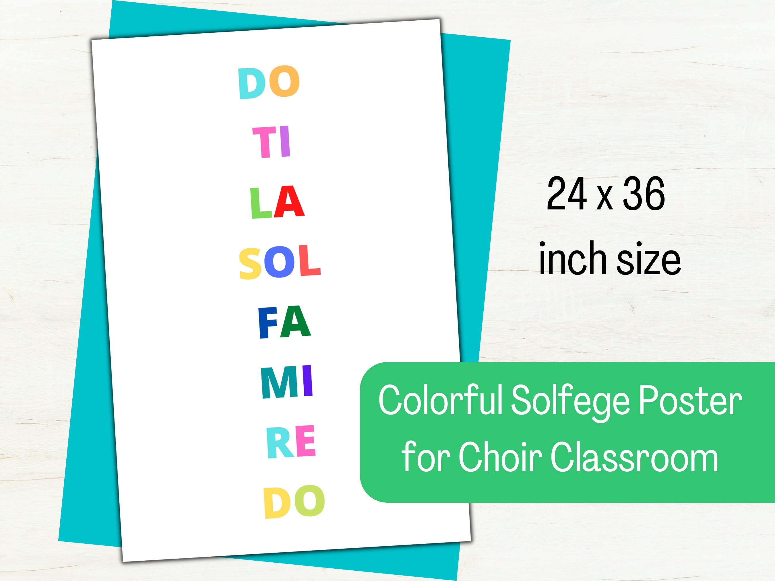 Choir Solfege Poster, Colorful Solfege Syllables, Digital Print ...