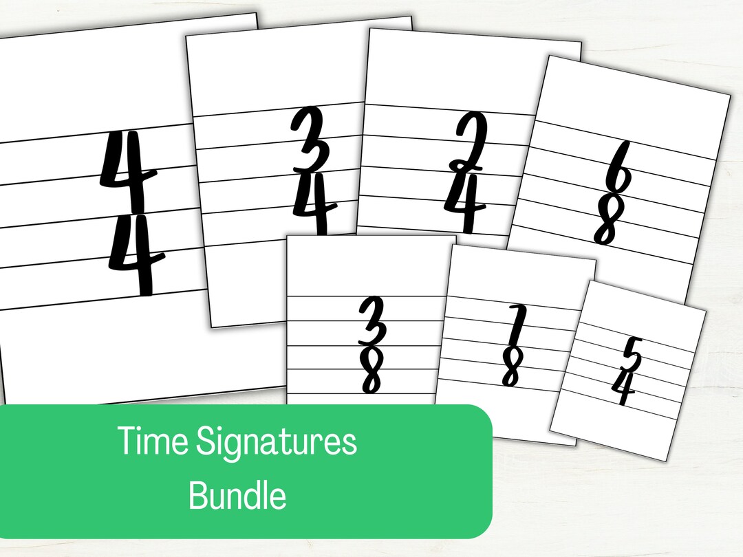 Time Signatures Bundle for Choir, Band, and Orchestra, Time Signatures ...