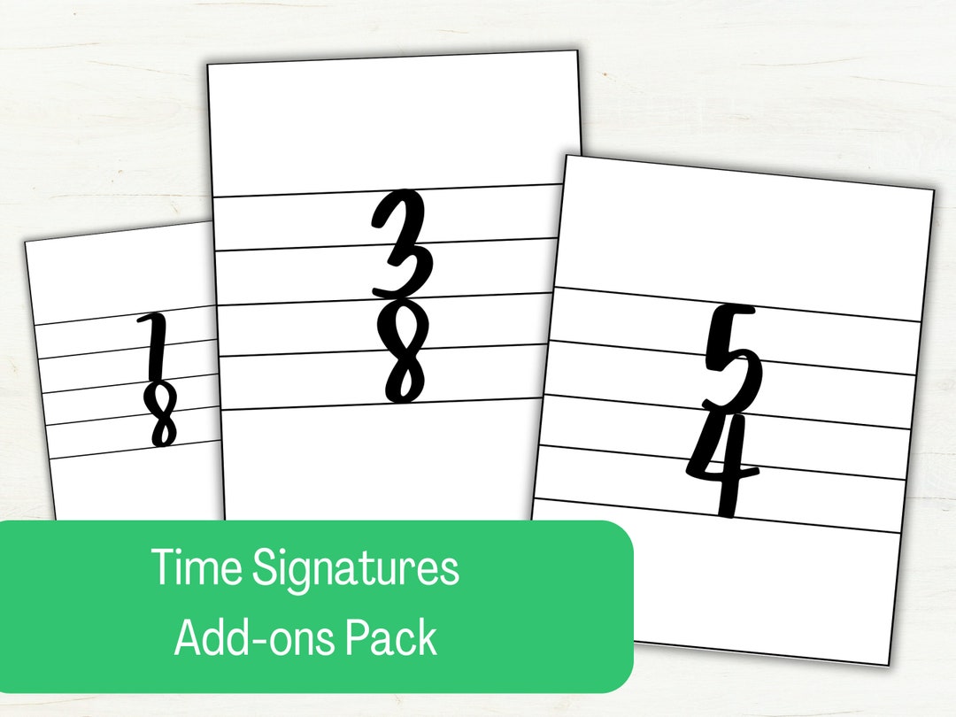Time Signatures Posters for Choir, Band, and Orchestra, Add-on Pack ...