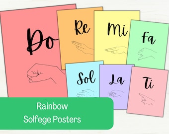 Solfege Signs Gallery Wall Do Re Mi Fa Sol La Ti Do Choir - Etsy