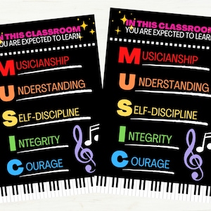 MUSIC Classroom Poster, Music Classroom Decor, Music Room Wall Art ...
