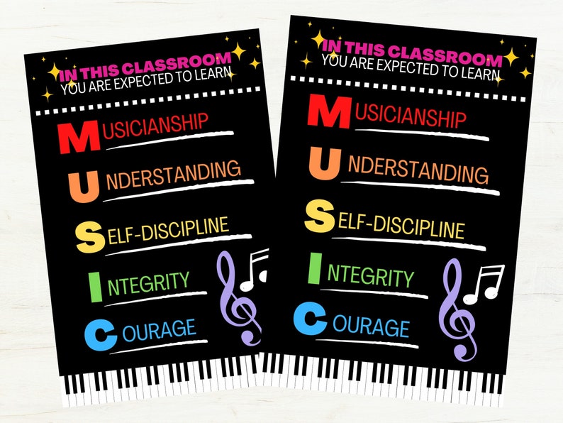 MUSIC Classroom Poster, Music Classroom Decor, Music Room Wall Art ...
