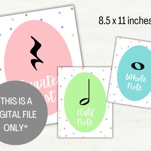 Music Notes and Rests Posters, Music Notation Posters, Choir Poster ...
