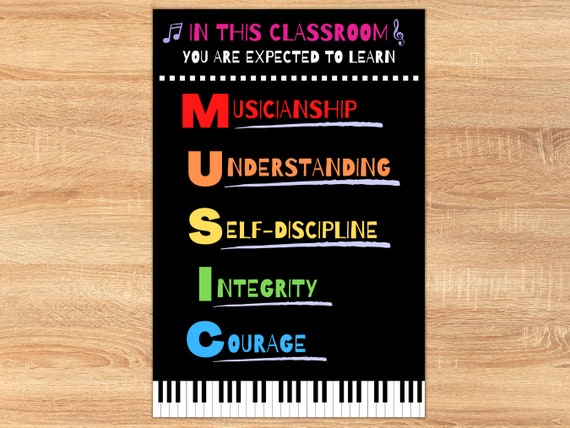MUSIC Classroom Poster Music Classroom Decor Classroom Rules - Etsy