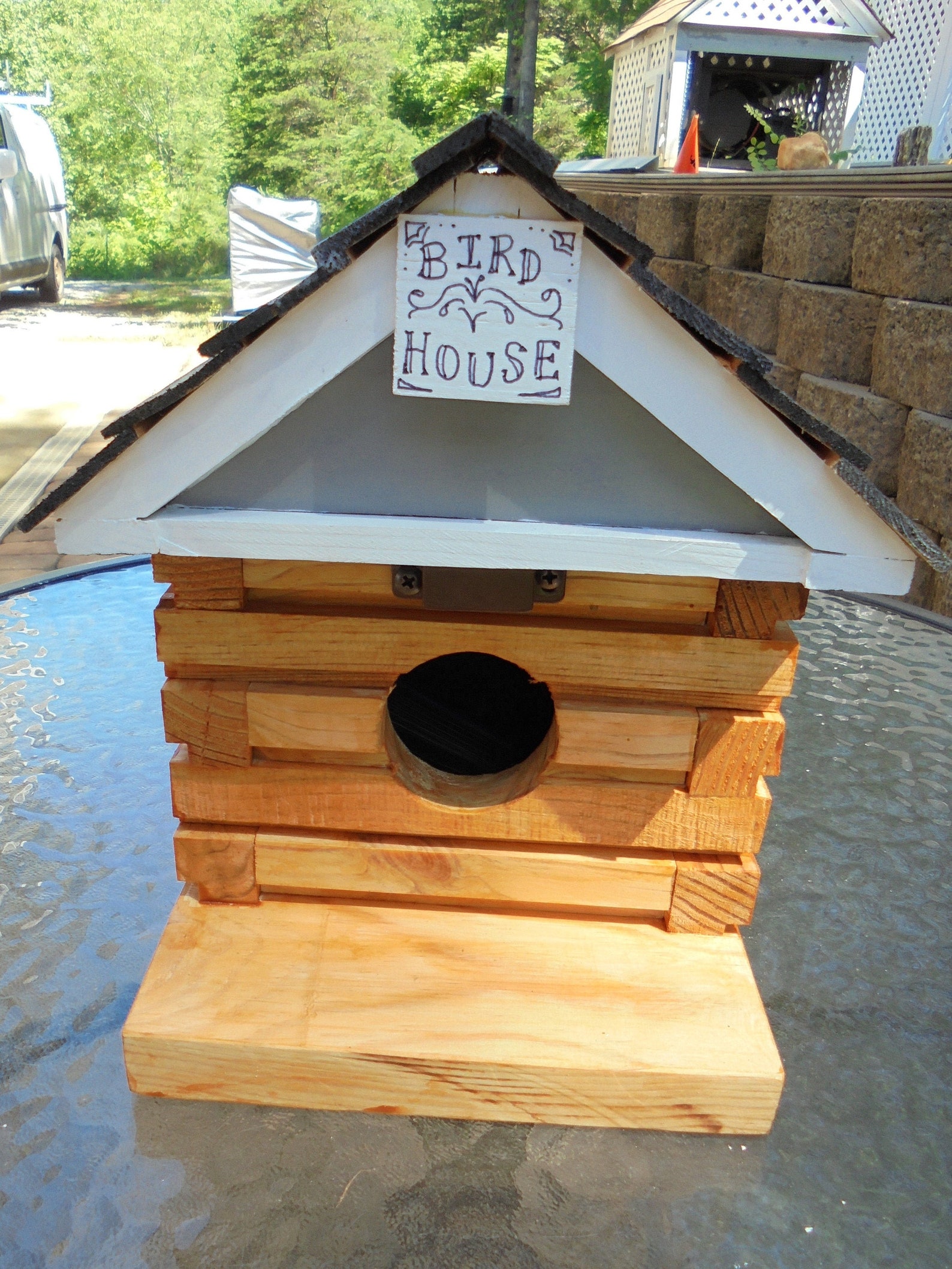 Handmade Log Style Bird House With Mounting Hardware 8 X 6 - Etsy