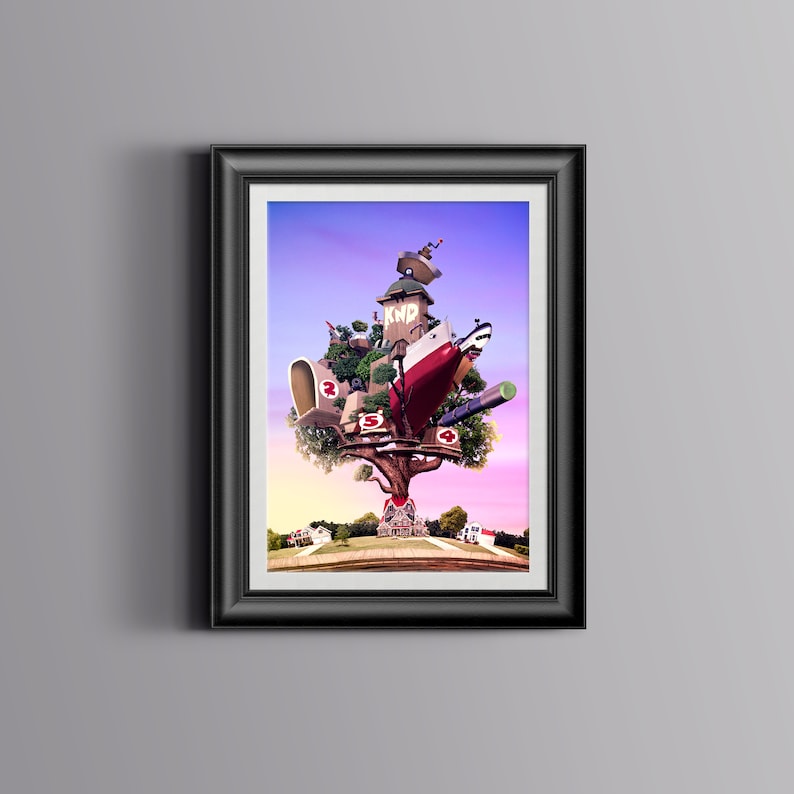 KND Treehouse Print / Codename Kids Next Door Poster / Cartoon Network ...