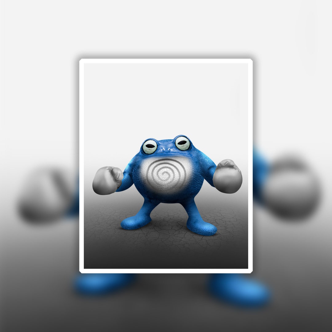 Poliwrath Art Print / Tadpole Pokemon Poster / Pokemon Art - Etsy
