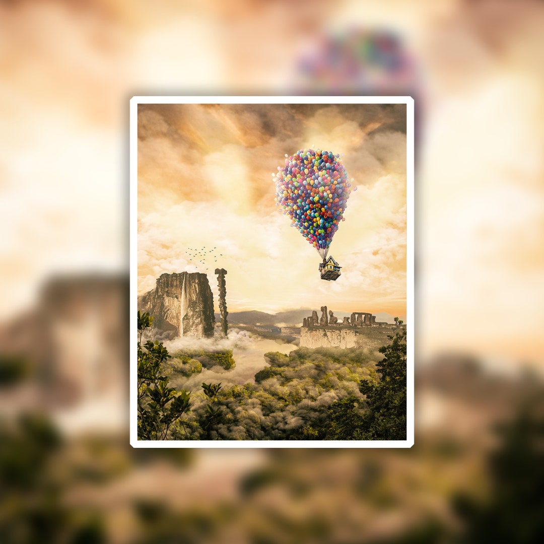 Paradise Falls Poster / up House Poster / Pixar Art - Etsy