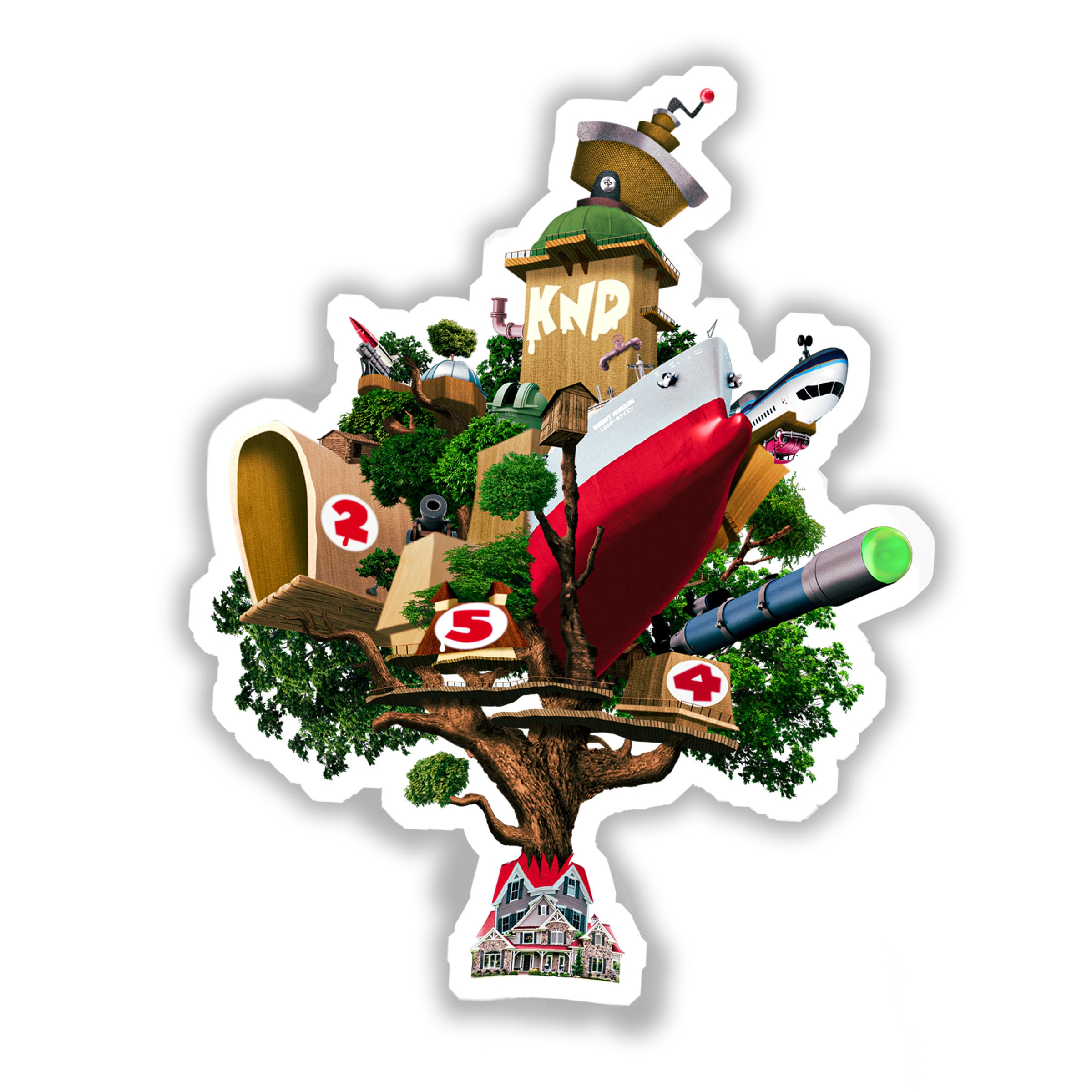 KND Treehouse Sticker / Water Resistant | Etsy