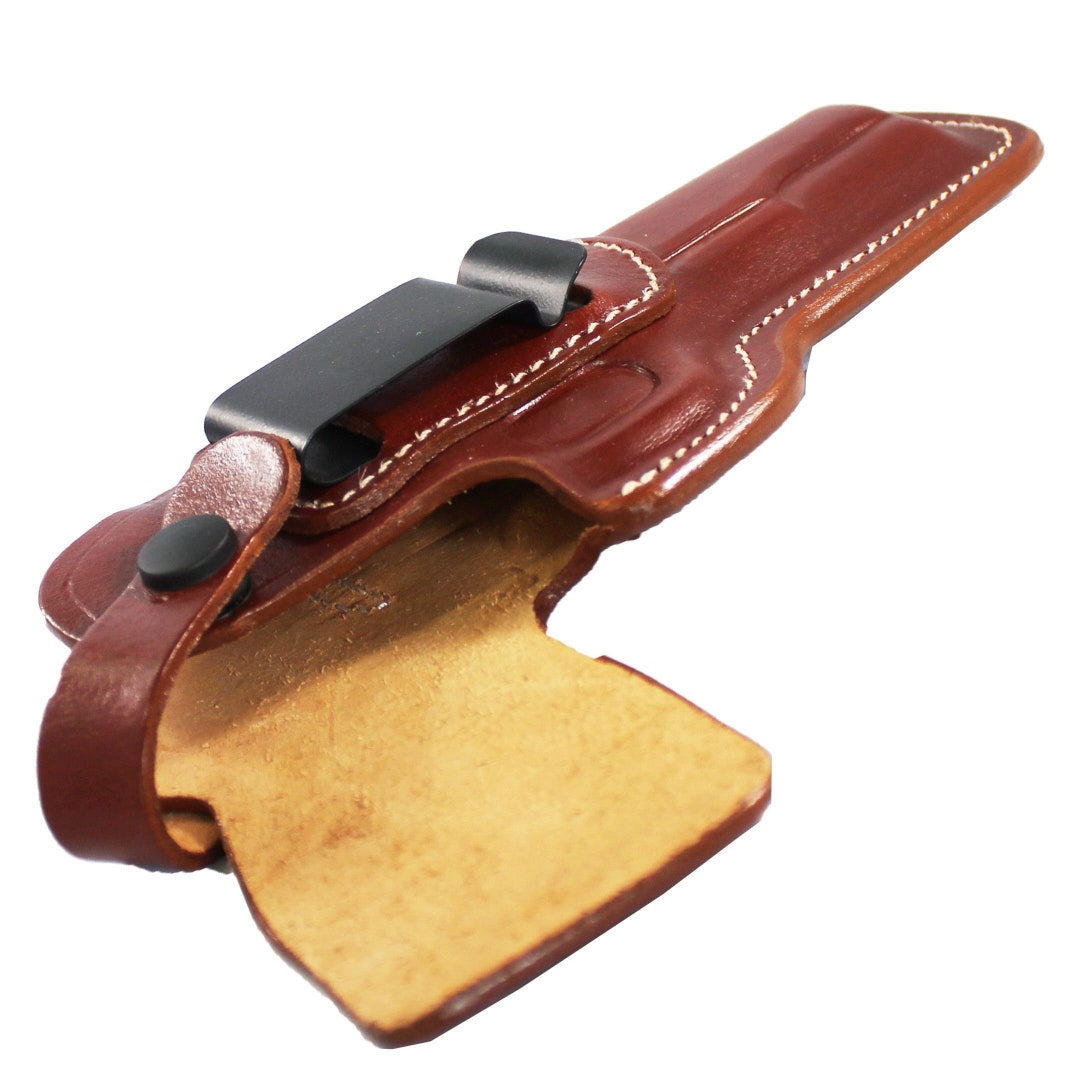 Premium Leather Concealed Carry IWB / OWB Closed Gun Holster Pistol ...