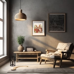 Bunny Rabbits Picking Strawberries Wall Art, Softness Nursery Art ...