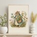 Bunny Rabbits Picking Strawberries Wall Art, Softness Nursery Art ...