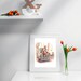 Bunny Rabbit in A Cozy Reading Nook Wall Art Softness Nursery - Etsy