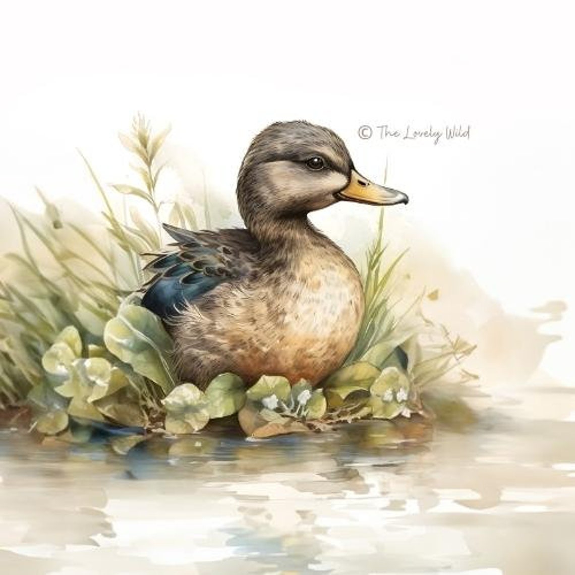 Female Mallard Duck Nature Wall Art Cottagecore Nursery Decor - Etsy