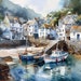 Cornwall Watercolor Illustration Print Polperro Harbour - Etsy