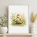 Cute Spring Duckling Wall Art, Softness Nursery Art Prints, Watercolor ...